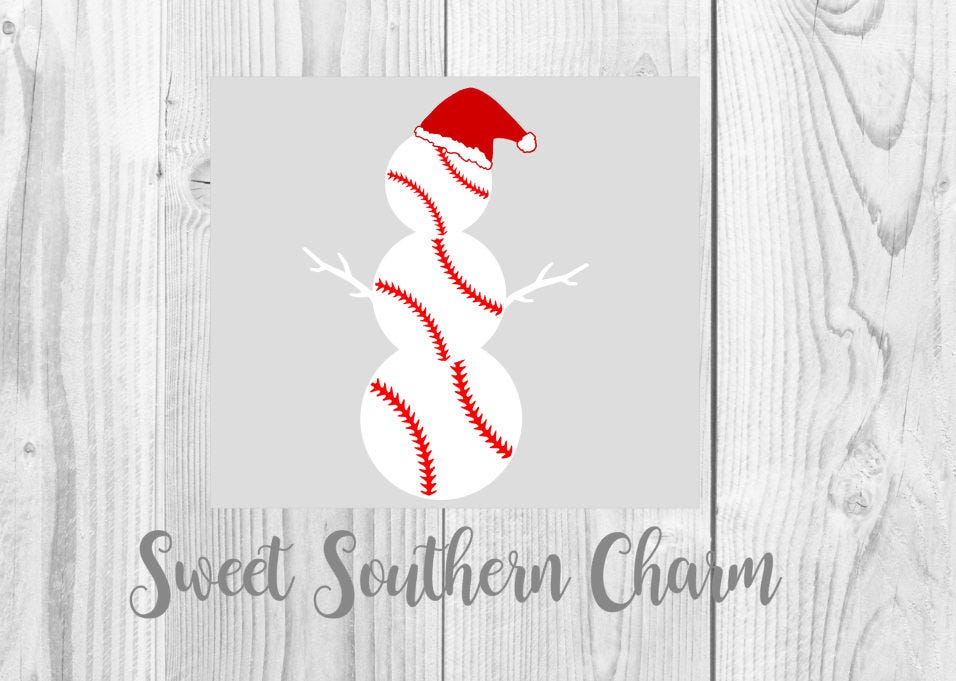 snoman svg — baseball snowman svg — svg file — svg files — snowman svg ...