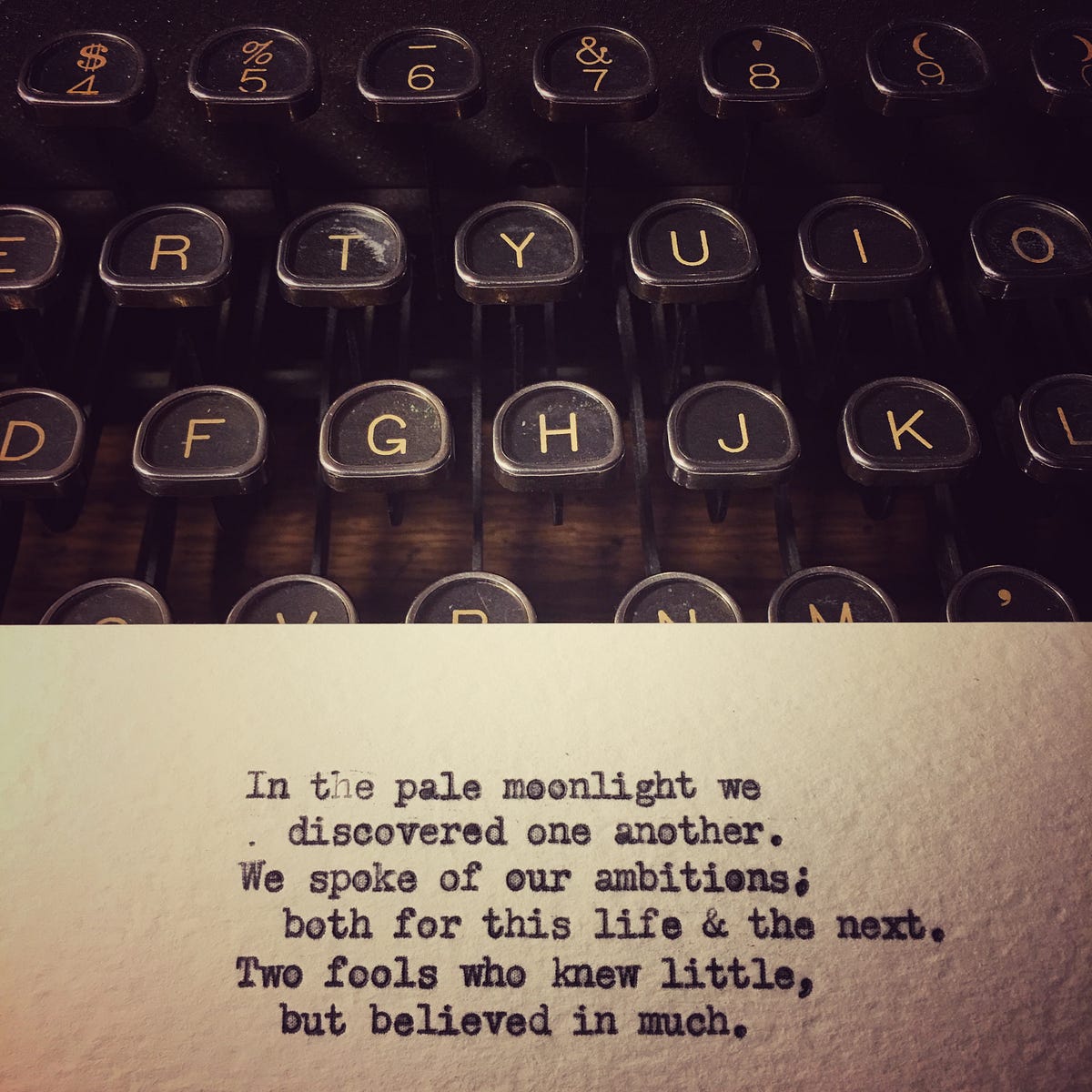Two Fools. In the pale moonlight we discovered one… | by Jake | Medium