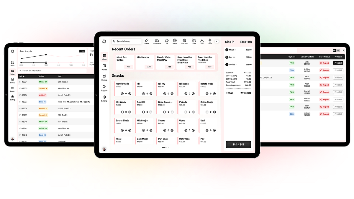 Redesigning a Local Restaurant’s Billing System(POS) — UI/UX Case Study | by Bhavesh Kapoor | Medium