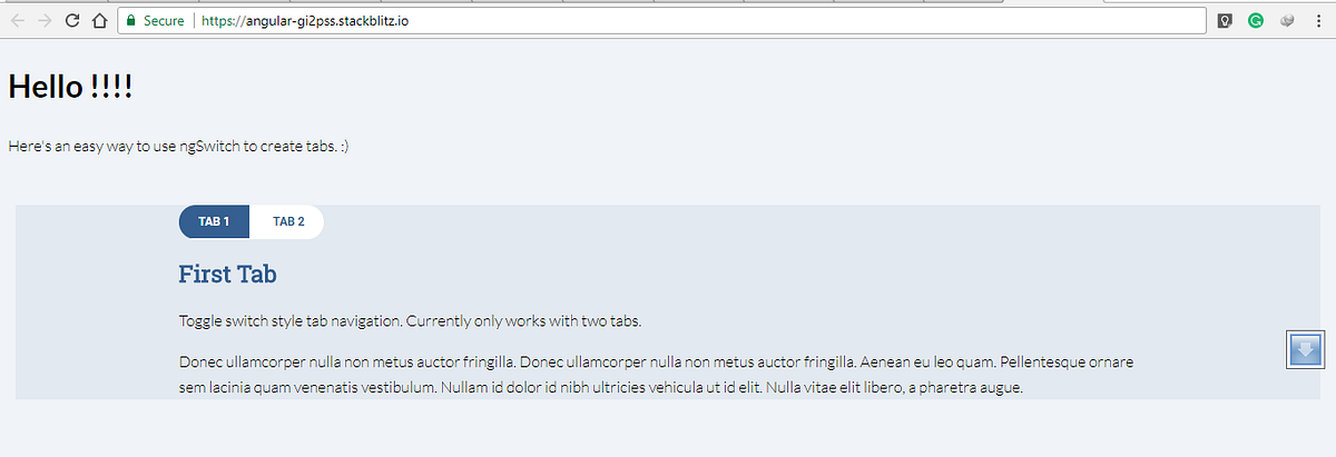 Easy way to create tabs using NgSwitch in Angular 2+ | by Zev | Medium