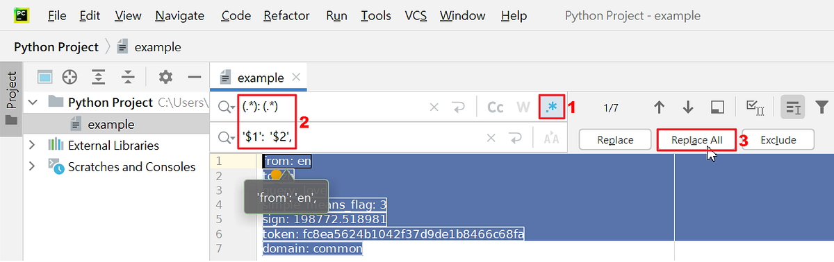如何用PyCharm為Request Headers自動加上引號 把瀏覽器的header複製到PyCharm的文件中，全選你剛才貼上的資料 ...