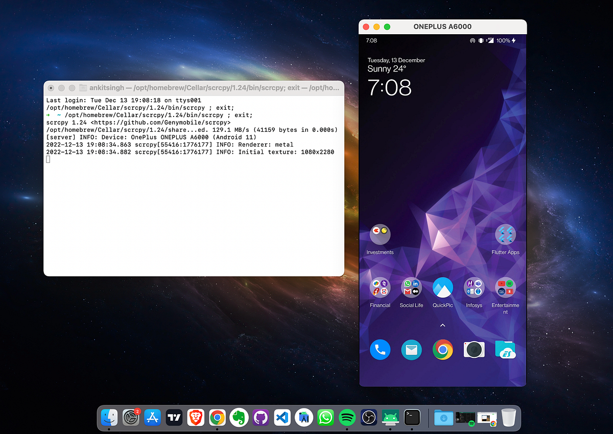 Scrcpy : How to mirror Android mobile screen on Macbook M1 [2022 Guide] | by FutureCoding | Medium
