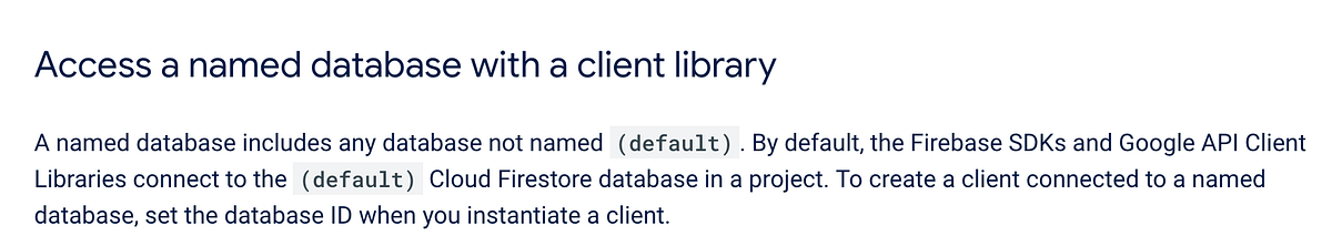 Connect to different Firestore databases with client and server SDK’s | by ashmalmsten | Medium