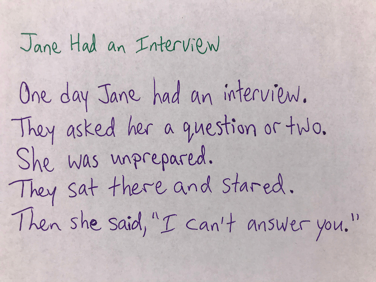 Jane Had an Interview - Megan Nicole Morgan - Medium
