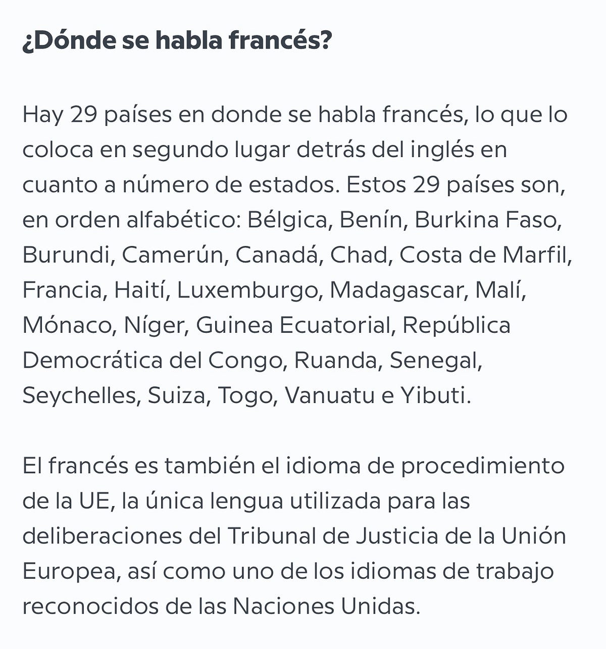 30 de agosto Los países francófonos Los países donde hablar francés son ...