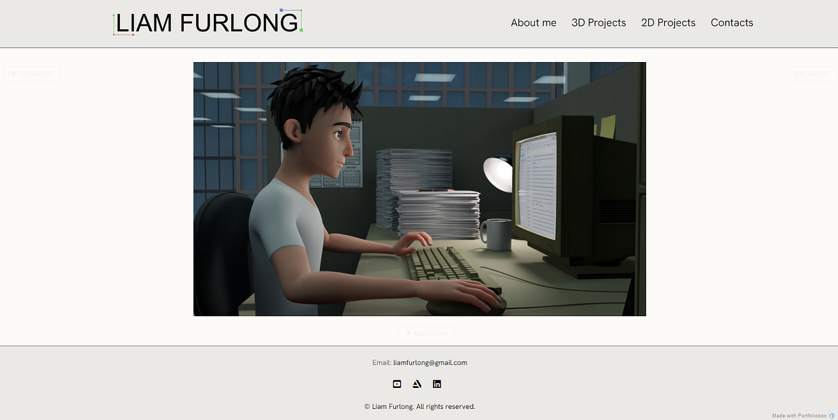 Website Design Development. On my ‘Home’ page, you can see where I ...