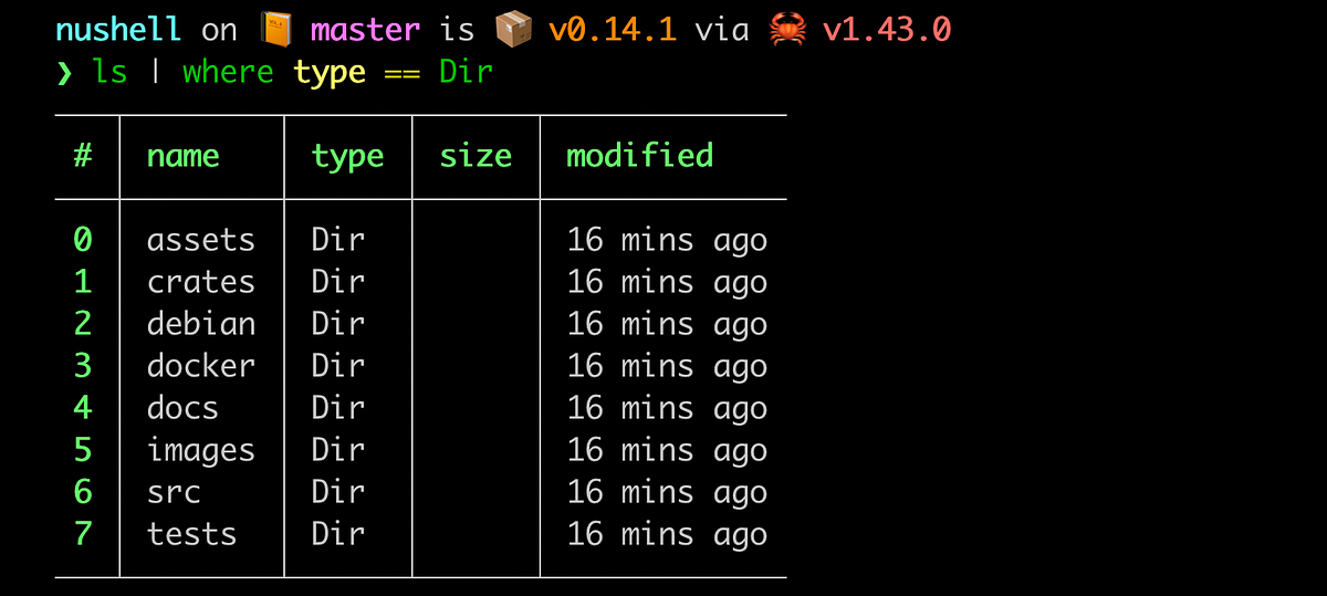 NuShell: the shell where traditional Unix meets modern development, written in Rust | by ...