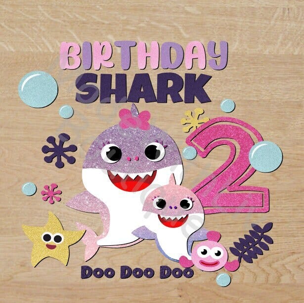 2nd Birthday Shark PNG, Shark Doo Doo Png, Second Birthday Shark, Baby ...