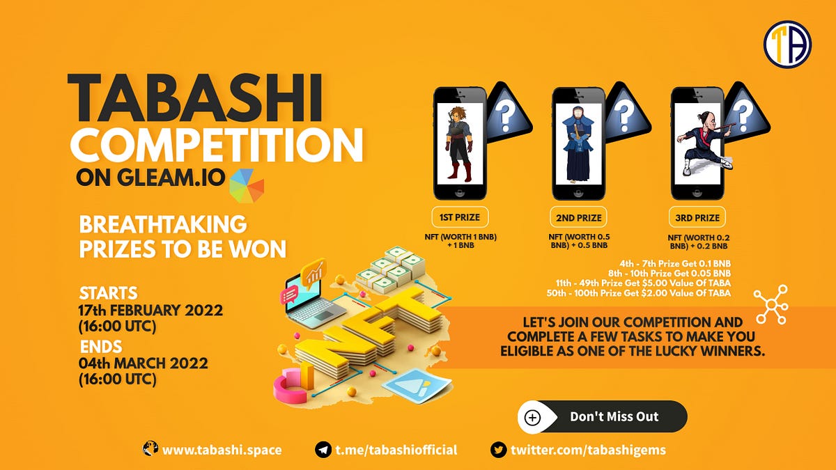 TABASHI COMPETITION ON GLEAM.IO. While we wait for the coming of the ...