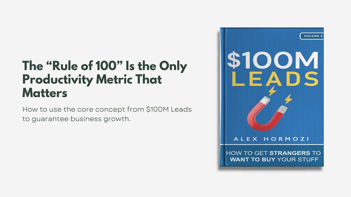 The “Rule of 100” Is the Only Productivity Metric That Matters | by ...