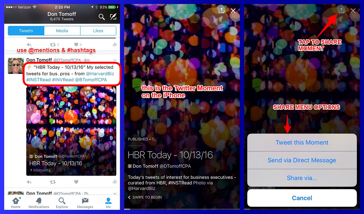 Twitter Tips: Create and Share Your Own Twitter Moments | by Don Tomoff ...