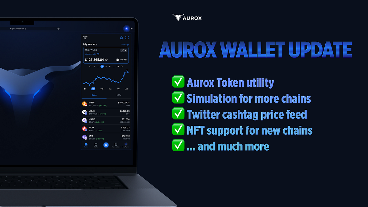 NFTs, Twitter Prices, Simulation, and More in Aurox Wallet v1.1.0 | by ...