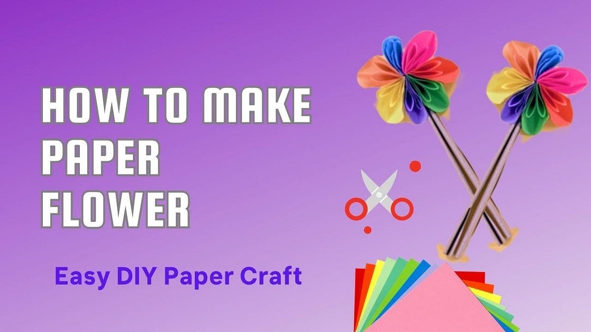 Hand Made Paper Flower DIY || Paper Craft #questdiy #papercraft # ...