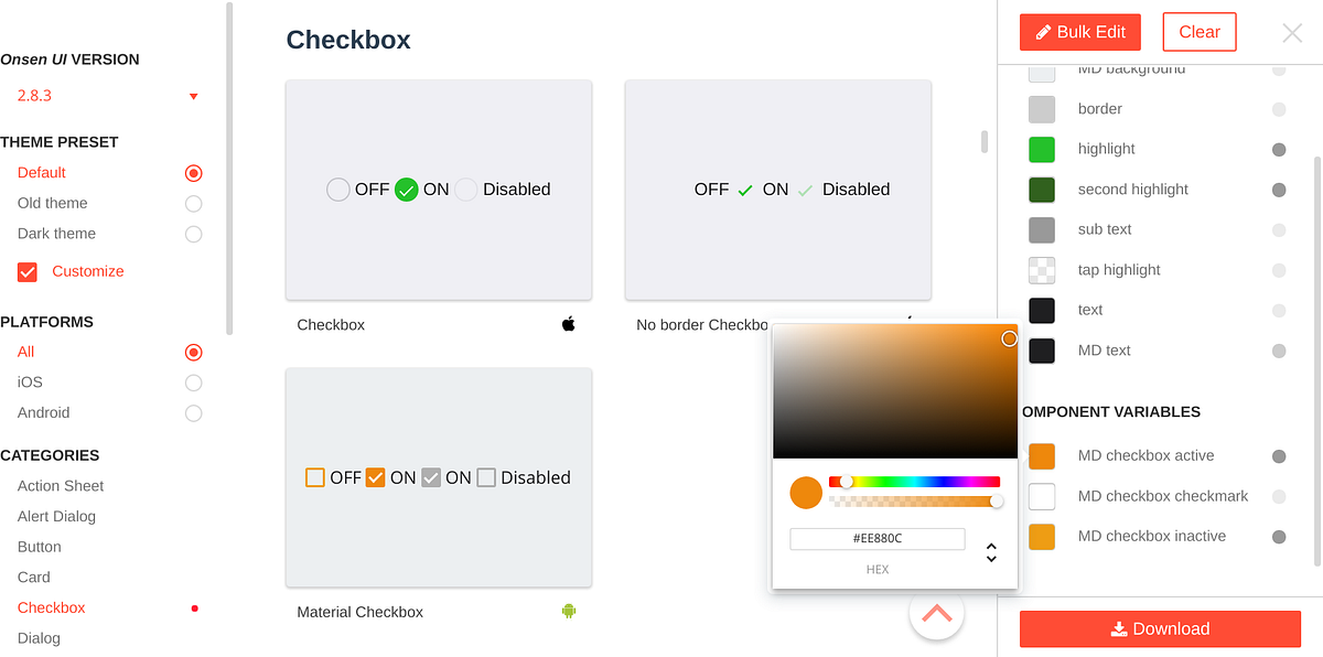 Onsen UI Dark & Theme Customization | by Fran Dios | The Web Tub | Medium