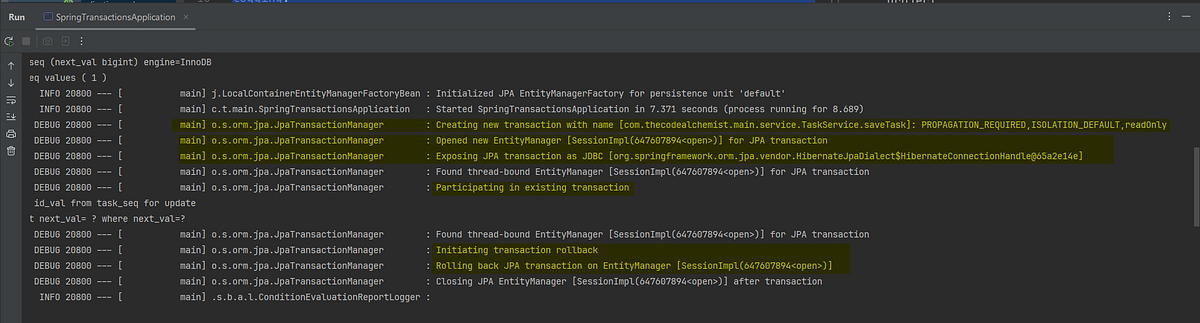 Making Spring Transactions Transparent with Detailed Logging | by ...