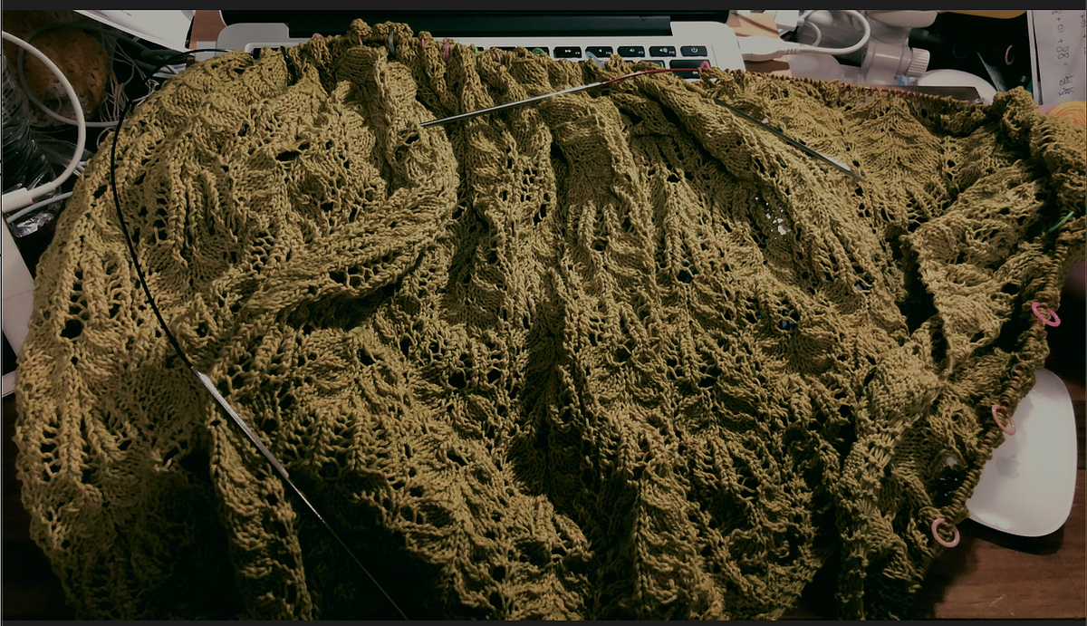 midsummer rose shawl. 這披肩，是我這幾年裡打最大件的一個作品 | by JuJuBe Yao | Medium
