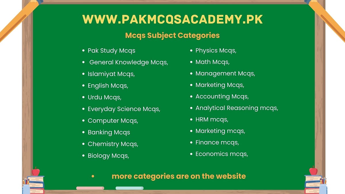 PakMCQs: Pakistan’s Best Mcqs Website for Various Tests Preparation ...