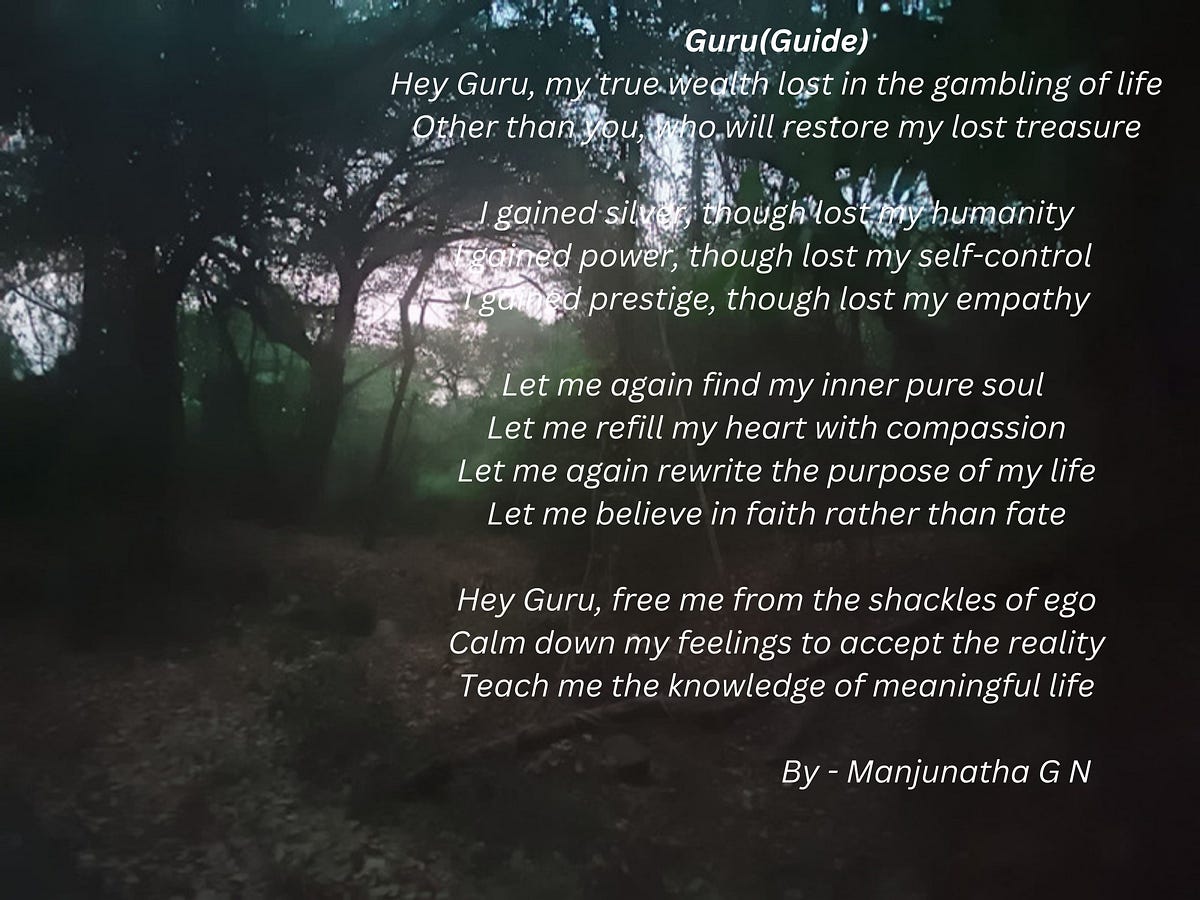 Collection of Poems - Manjunatha G N - Medium