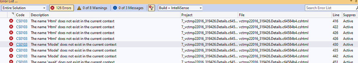 Quickfix: Getting rid of vctmp errors in Visual Studio - Wouter - Medium