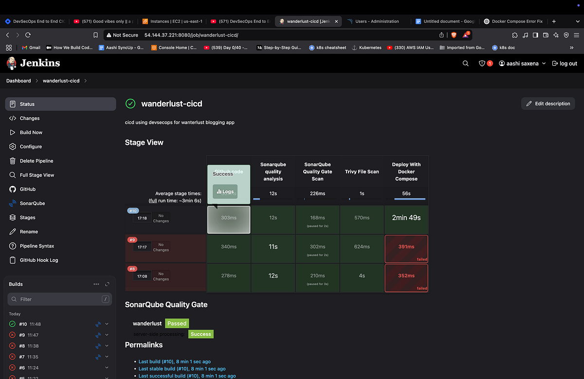 DevSecOps End-to-End CI/CD Pipeline: Setting Up Jenkins, Docker, SonarQube & Trivy | by ...