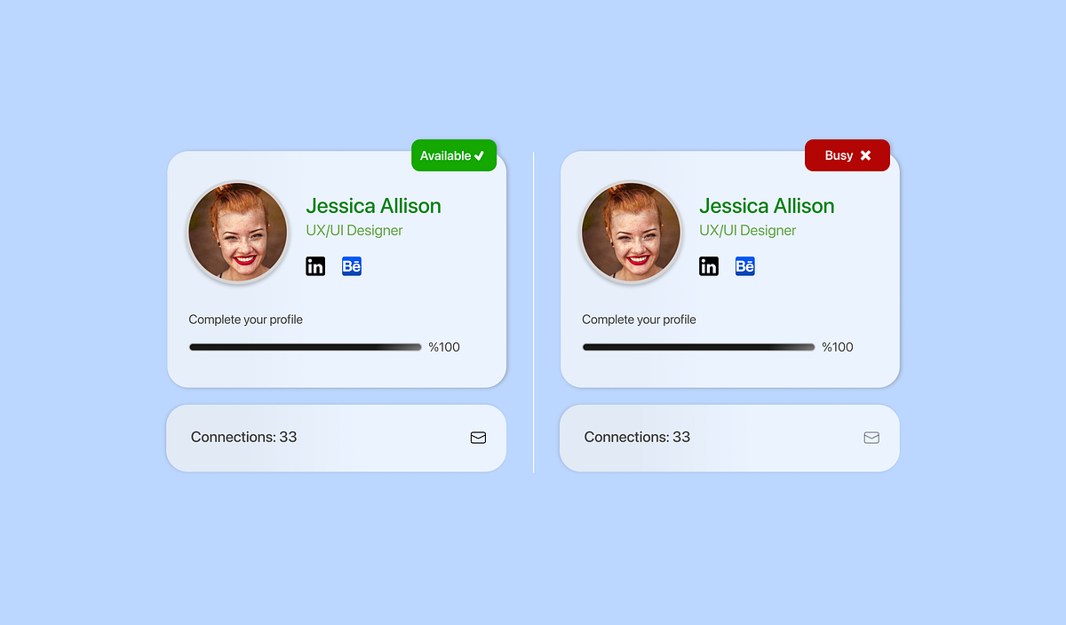Designing a Clean and Functional Freelancer Profile Card UI | by Irem ...