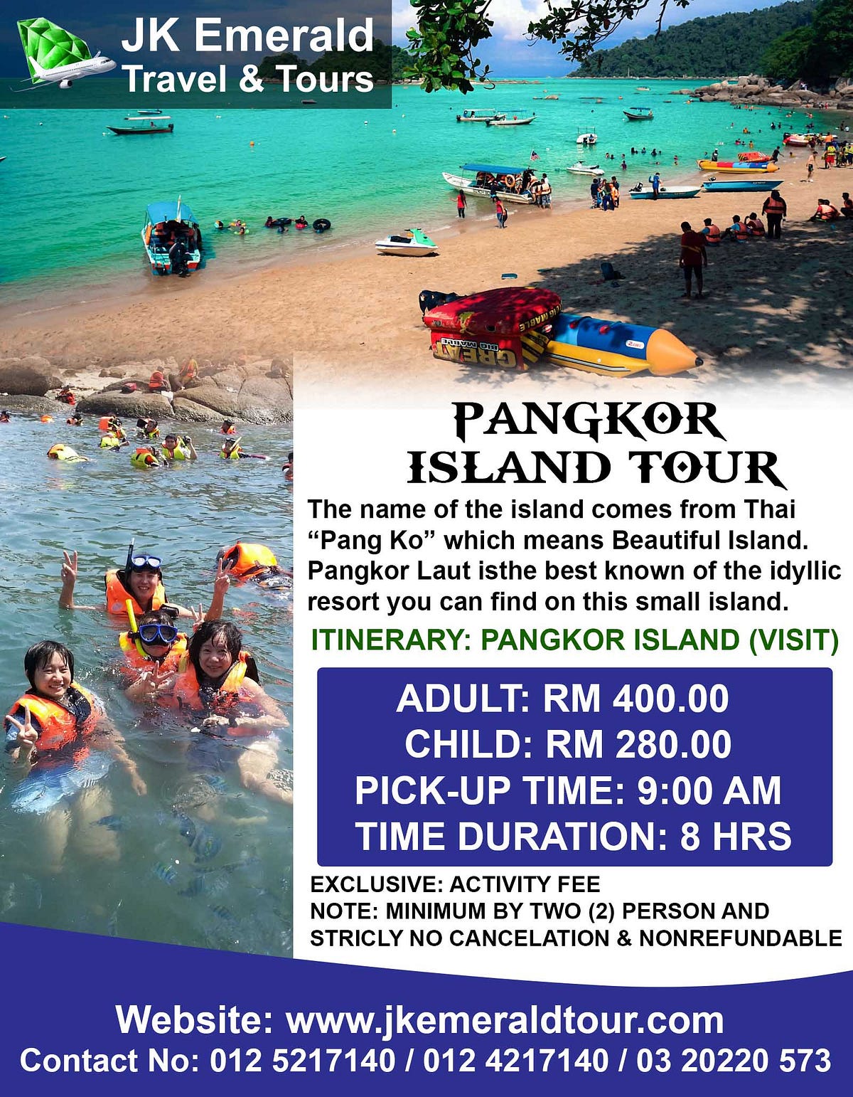 Splendid Pangkor Island Tour. Water sports and other activities are ...