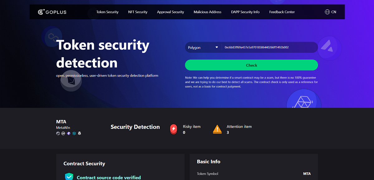 Token Security Detection in Meta Win | by Brooklymnbella | Medium