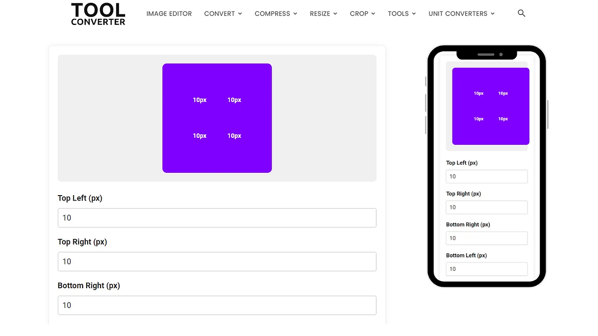 Border Radius Generator - Tool Converter - Medium