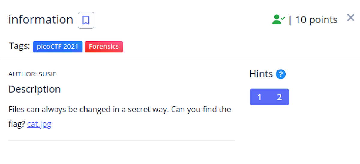 PicoCTF | all Basic lab Forensics part 1| point 10–60 | Information ...