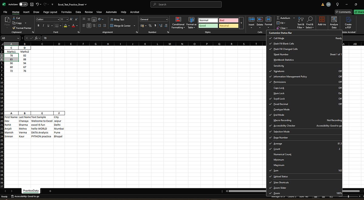 Day 3 of learning MS-Excel. The day was great, but a little busy… | by Dev Charaya | Jun, 2025 ...