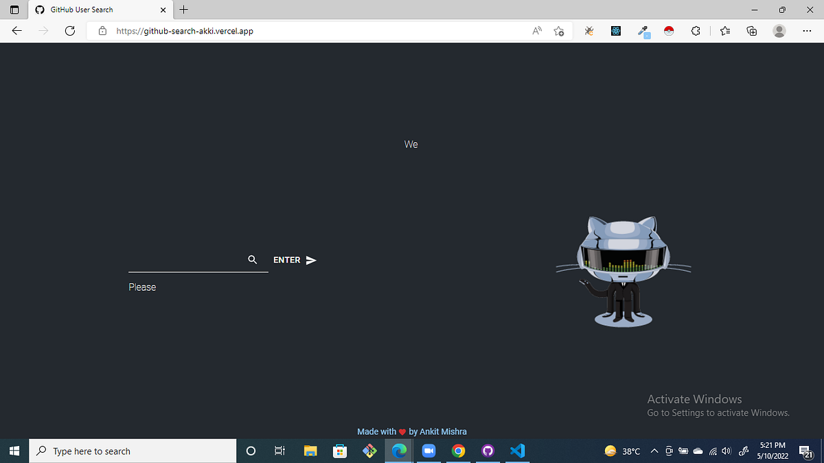 GitHub User Search | A functional and visual frontend web application ...