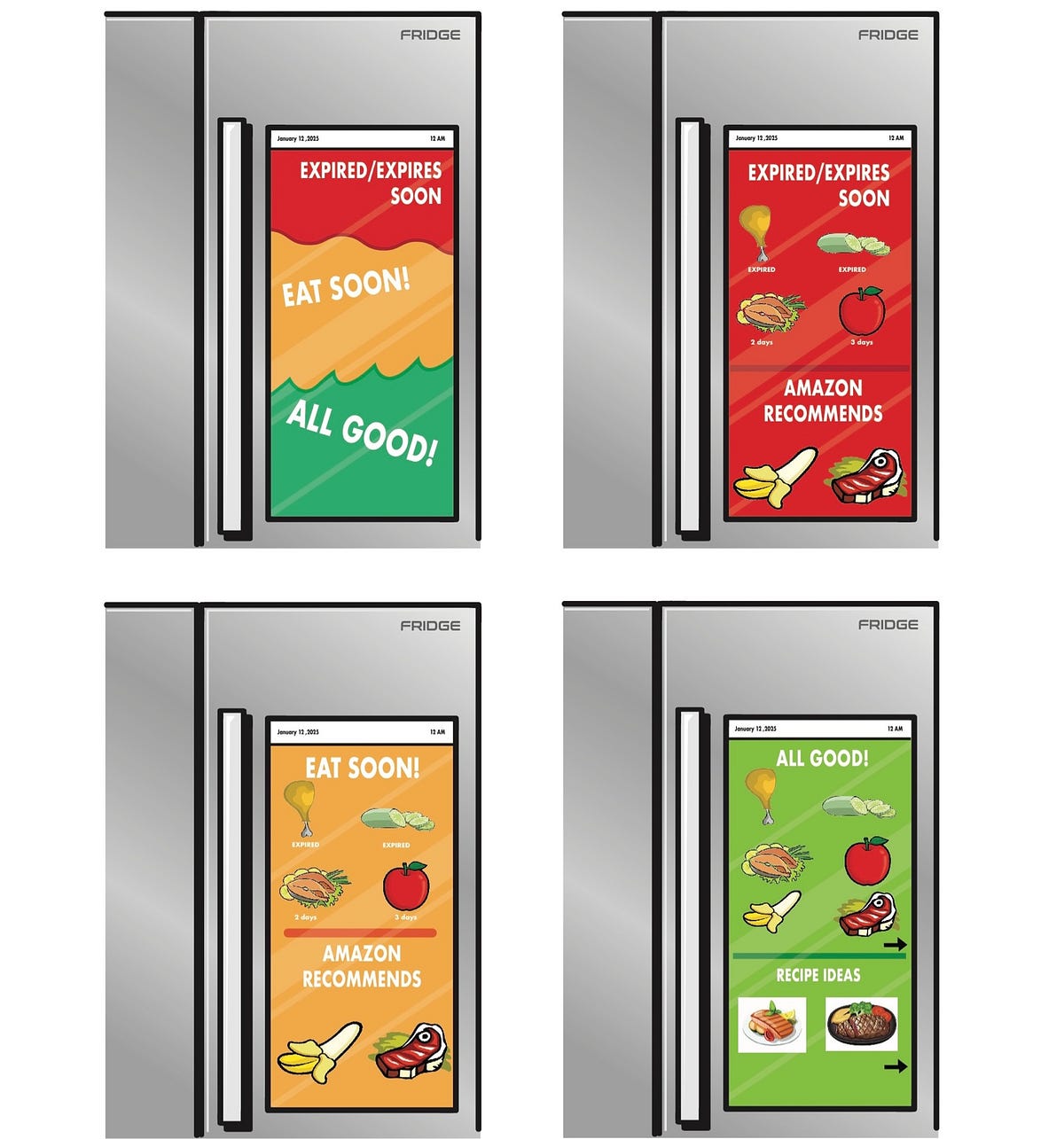 Designing Clarity: A Smart Fridge UI That Puts Visual Structure to Work ...