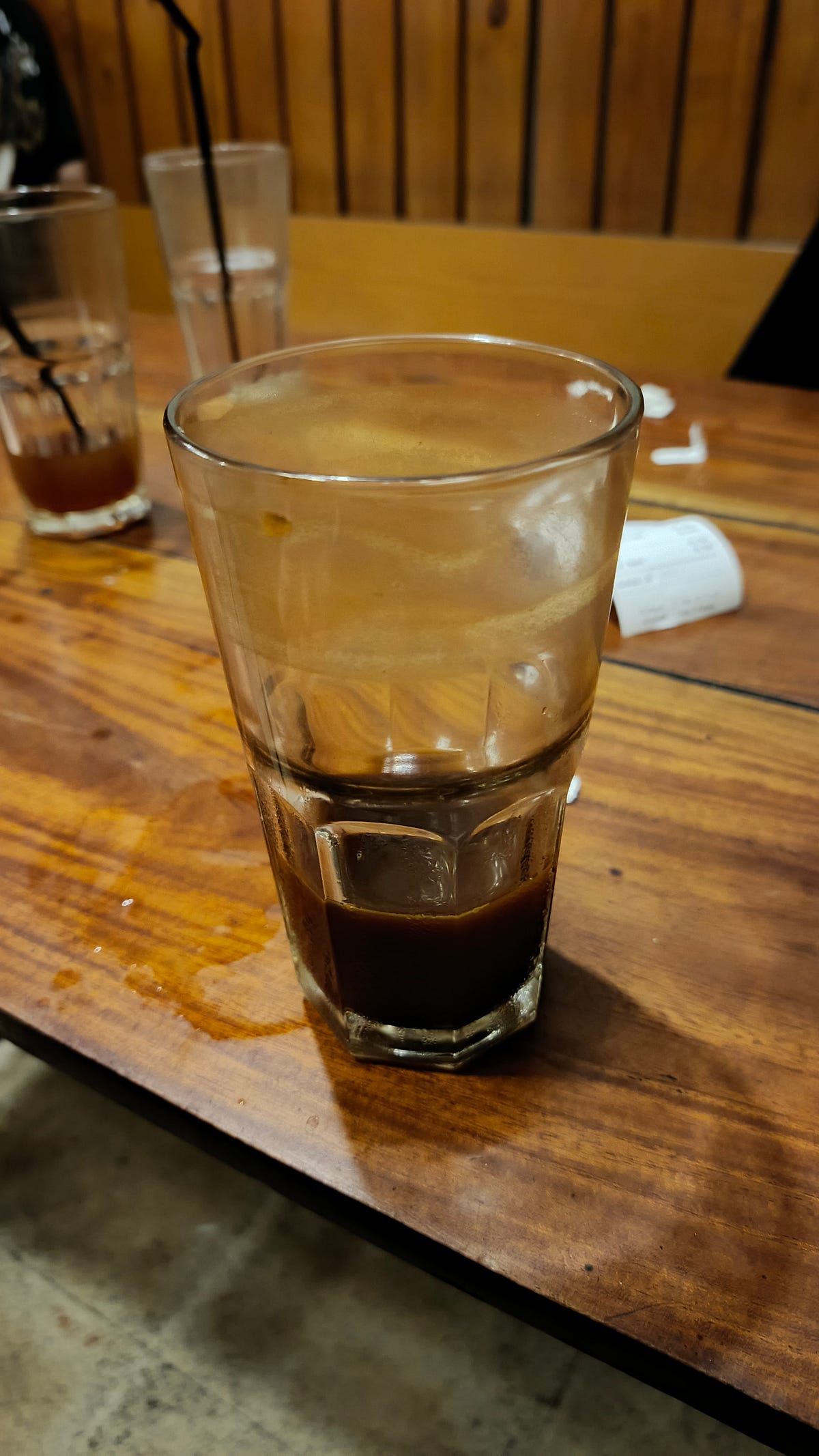 Americano, five shots. Five times I drink. Five times I remember. Five ...