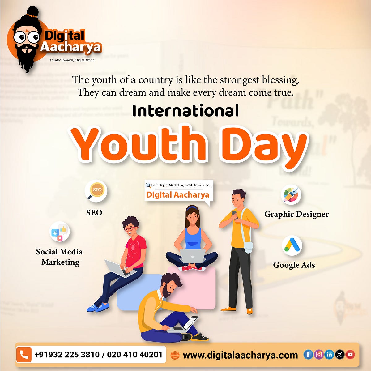 Happy International Youth Day Let’s work together on Youth Day to ...