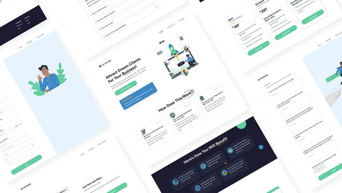 Case Study: Website UI UX Design for Get Featured (PR Service) | Medium