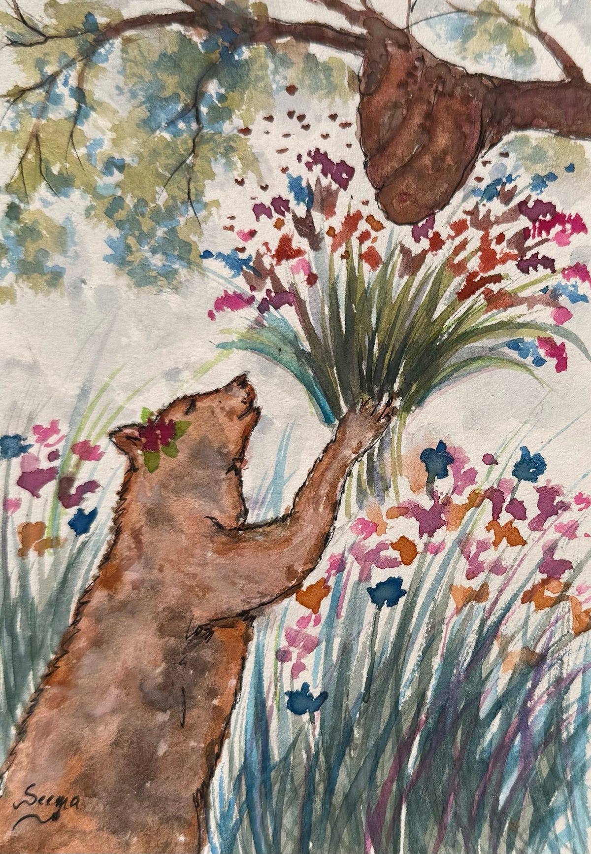 More Joyful Watercolor Paintings. Please enjoy the peaceful themes | by ...