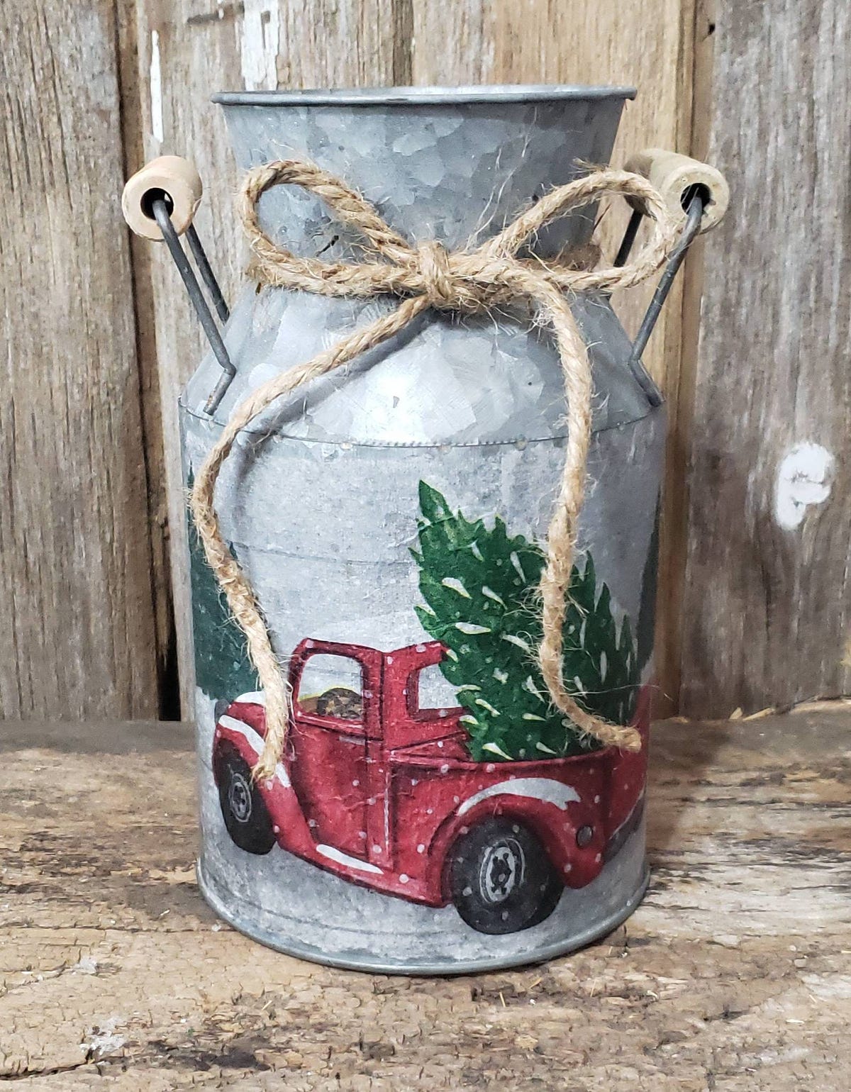 Farmhouse Truck, Rustic Farmhouse Truck, Farmhouse Jug, Truck, Jug, Red ...