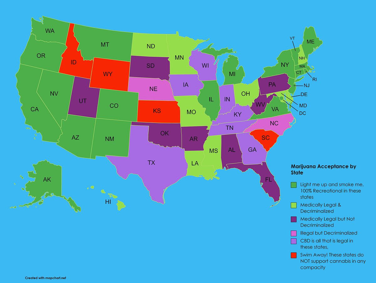 Wacky Baccy Lores State by State Guide on Cannabis Legality | by Morgan ...