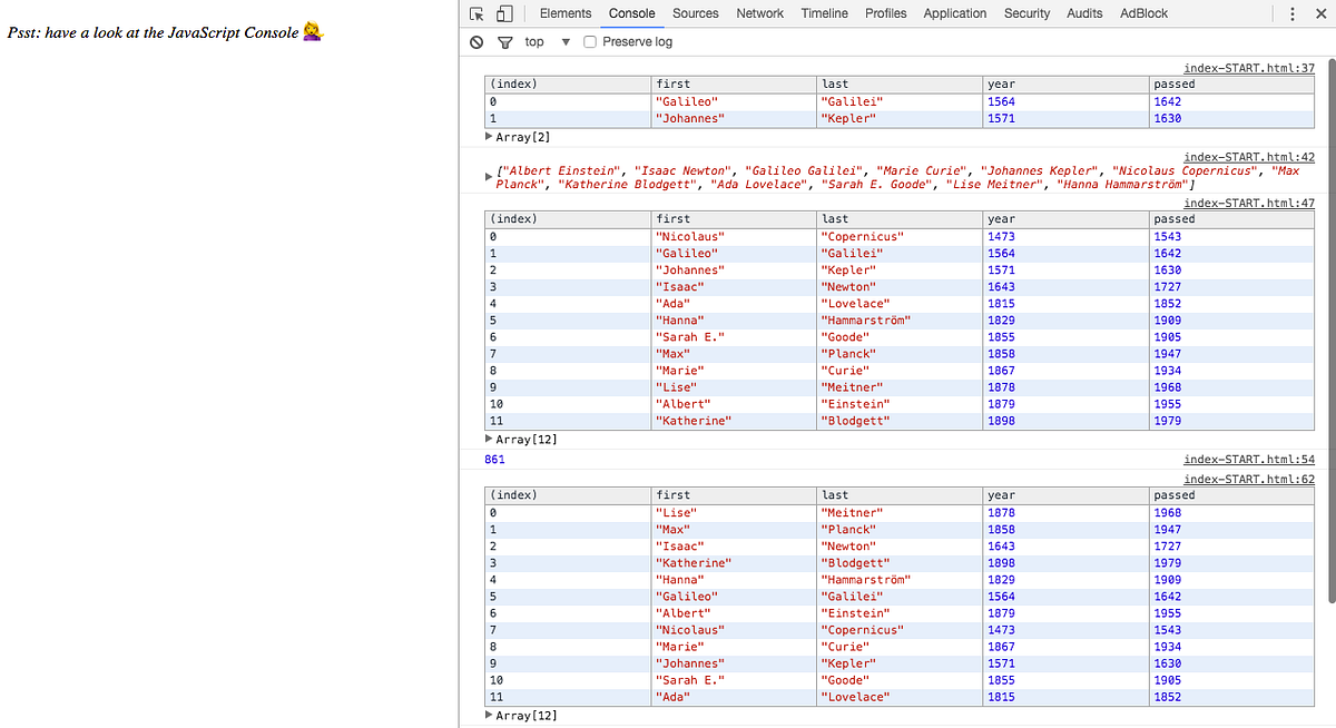 Array Cardio Day 1 — JavaScript30 | by Klaudia | Medium