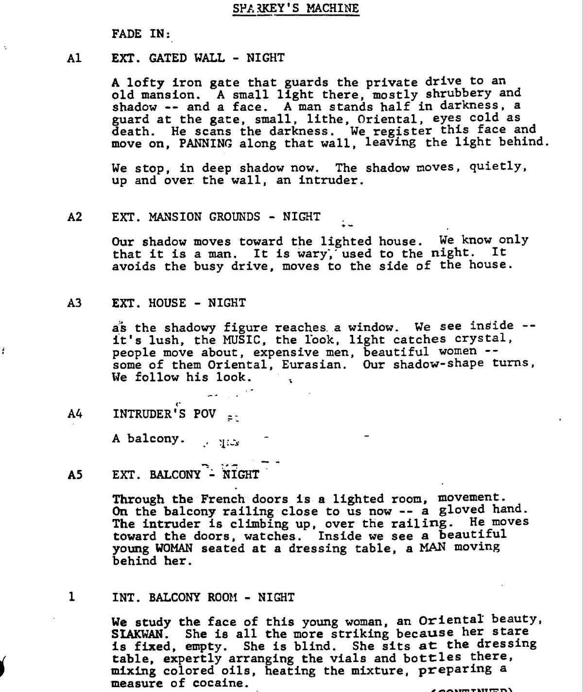Page One: “Sharky’s Machine” (1981) - Go Into The Story