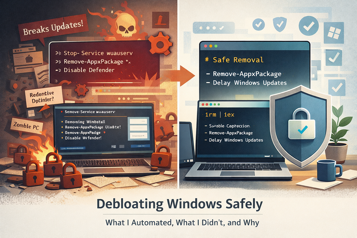 Debloating Windows Safely: What I Automated, What I Didn’t, and Why ...