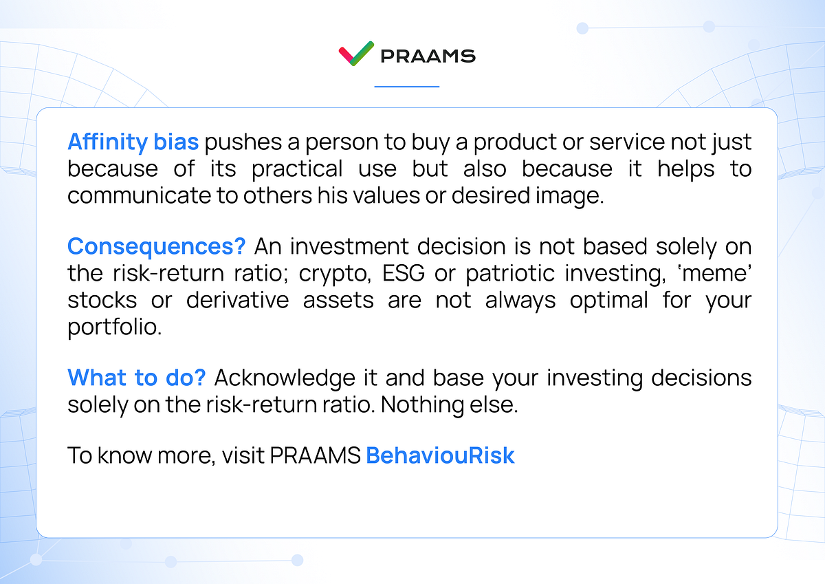 Affinity bias. After all, are your financial goals about supporting the ...