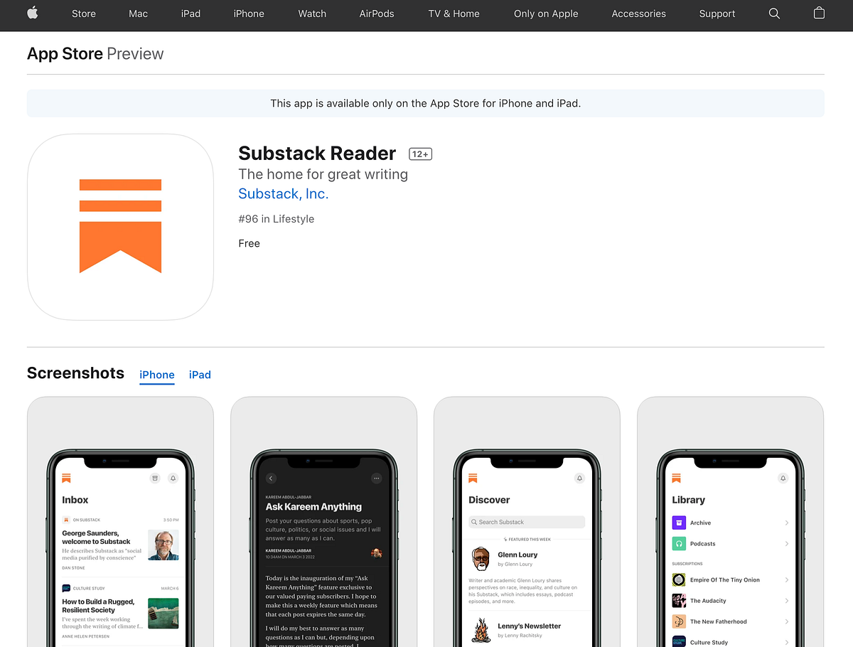 The New Substack Reader iOS App: What I Like and Dislike About It | by ...