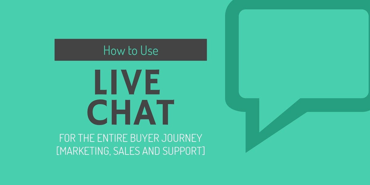 How to Use Live Chat Software for The Entire Buyer Journey | by Mark ...