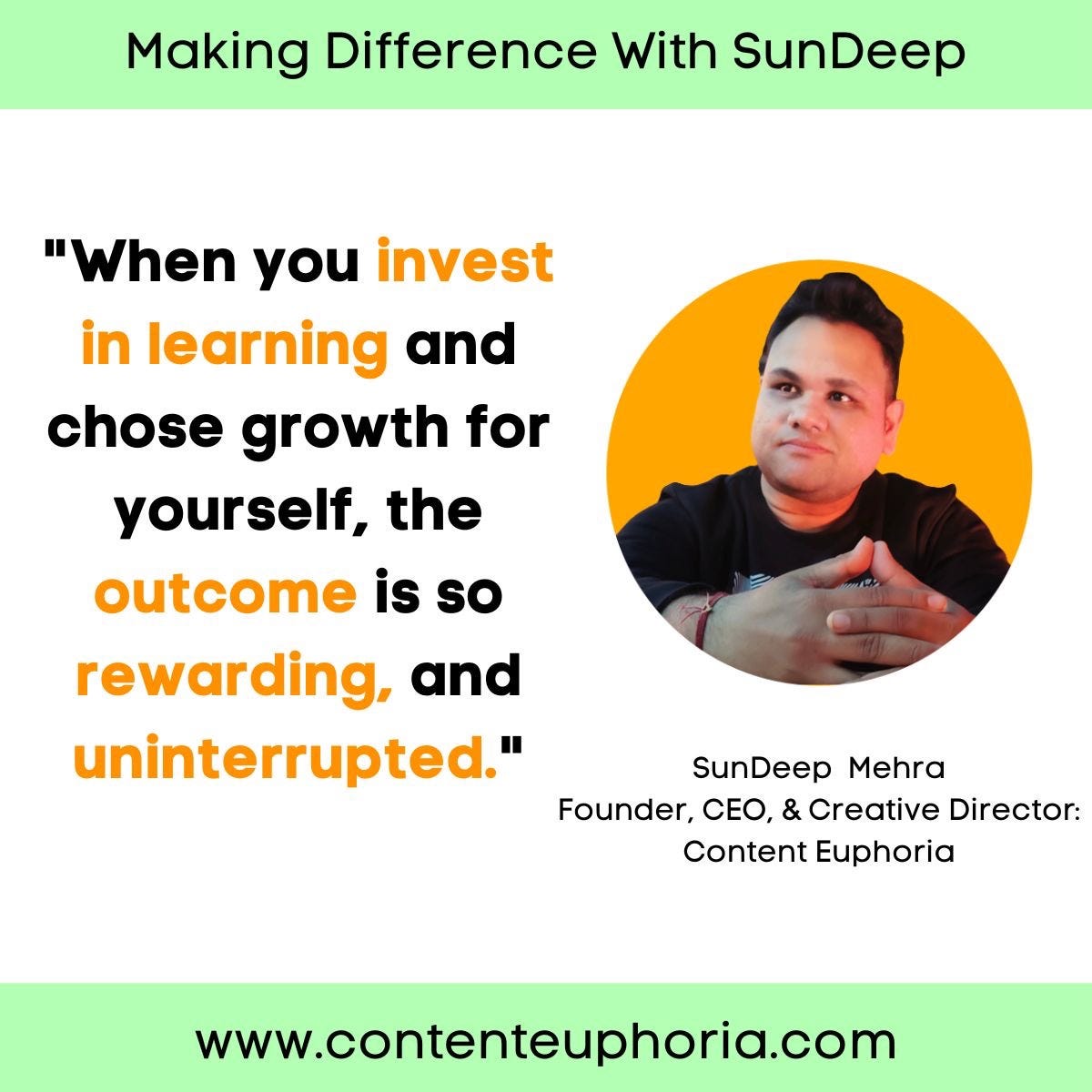 Invest in Learning & See The Magic | 10 Nowhere Written Experiences | by SunDeep Mehra | Medium