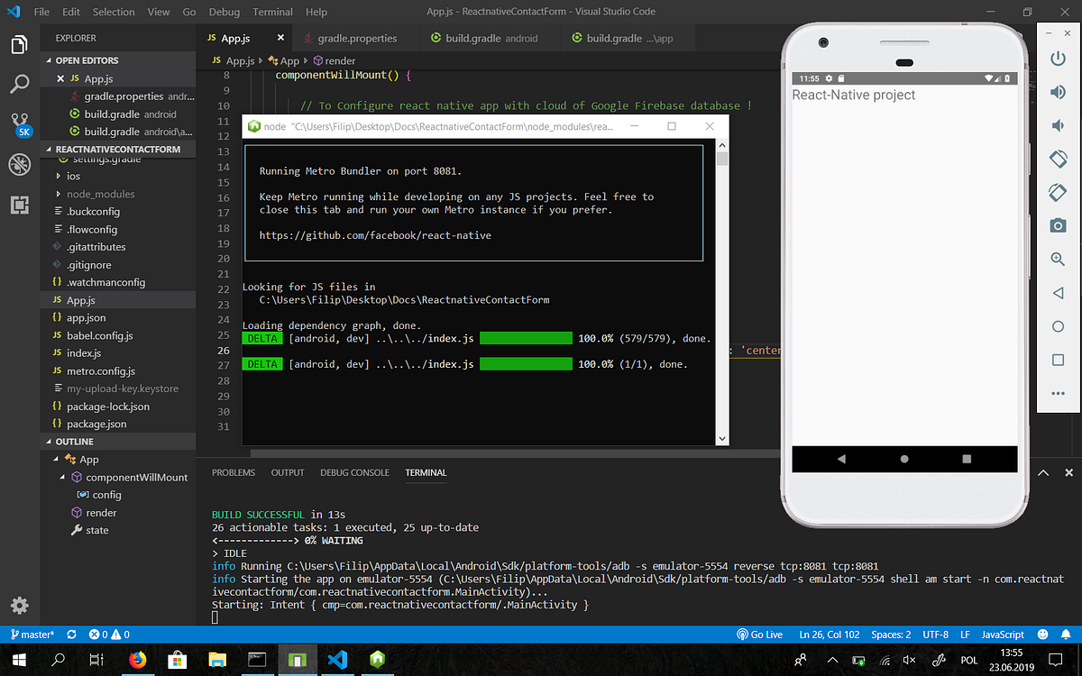 React-native Windows emulacja/emulator na androida pl | by Filip Praski ...