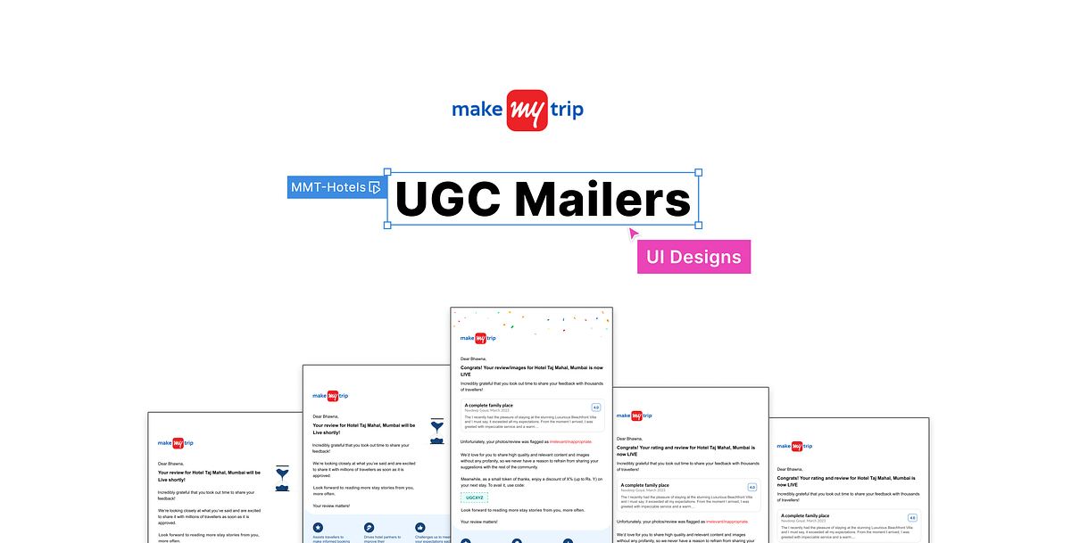 MakeMyTrip UGC Mailer. Emailer Templates Designs for various… | by ...