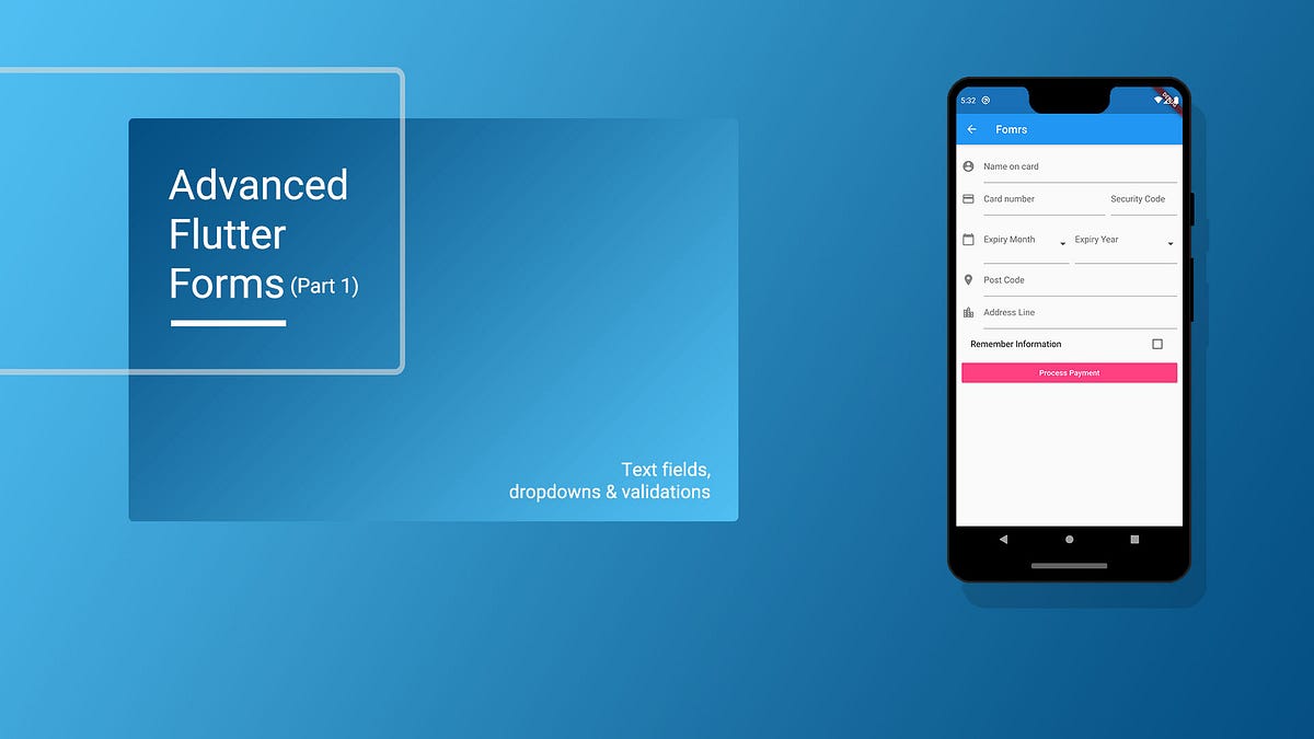 Advanced Flutter Forms (part 1). Textfields, dropdowns, checkboxes and… | by Faisal Choura ...
