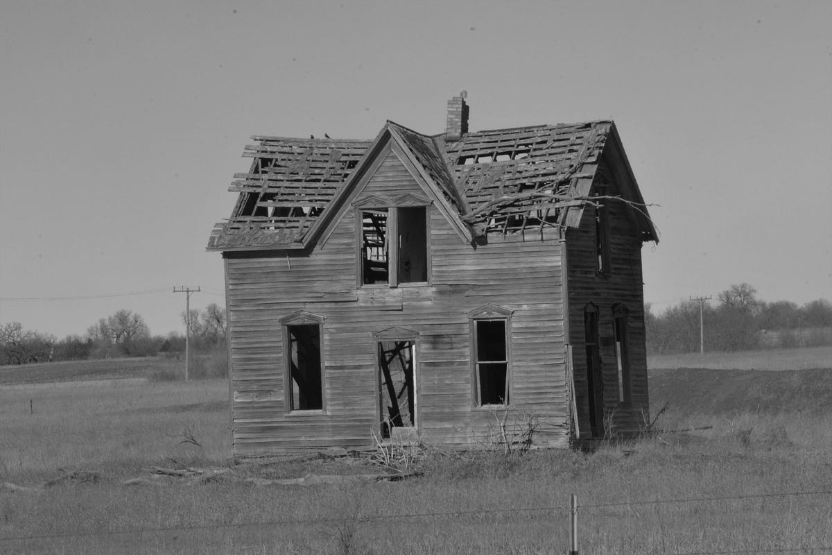 Faded House on The Prairie. Farmhouses from the homestead era are… | by ...