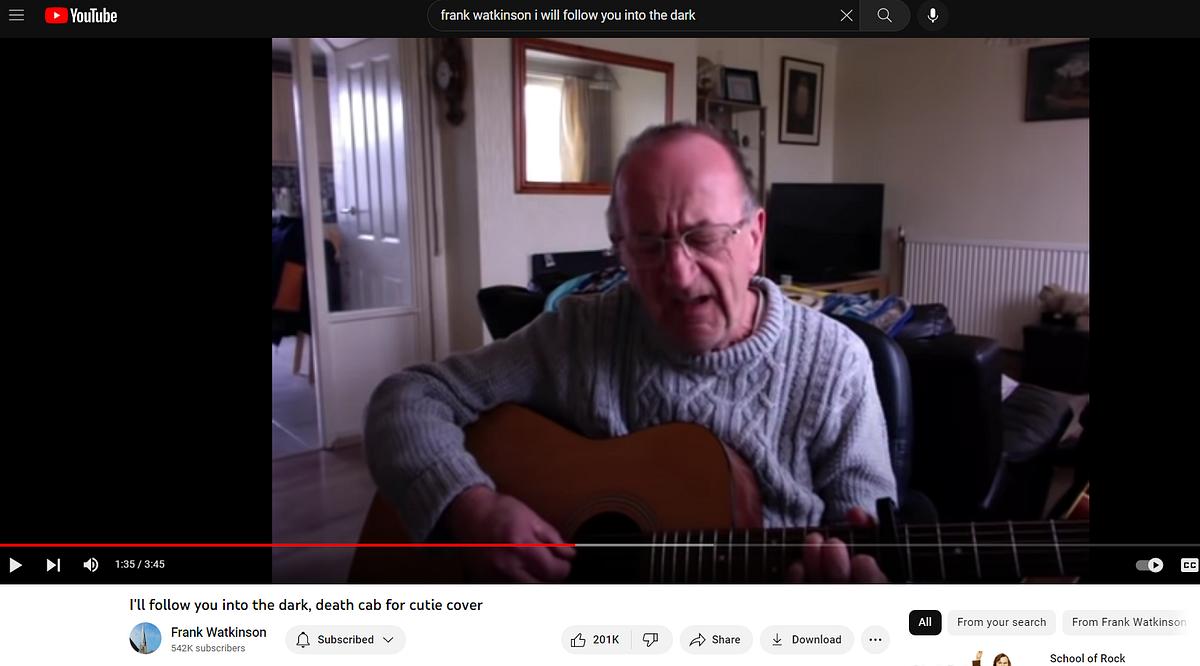 Frank Watkinson: YouTube’s Septuagenarian Rockstar | by Why I Cried ...